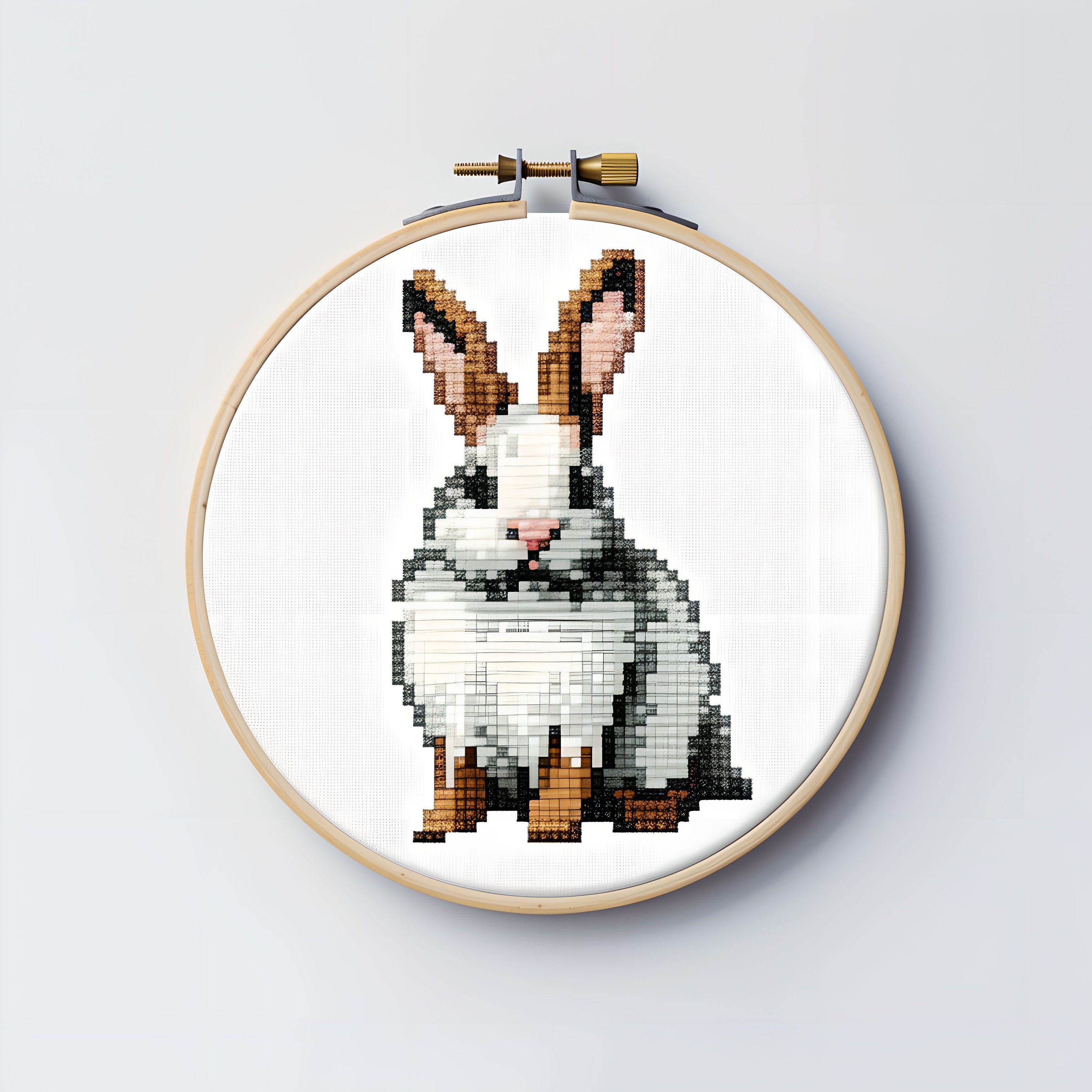 Rabbit Cross Stitch Pattern PDF Instant Download Bunny Cross - Etsy