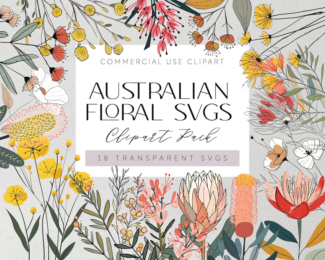 Australian Native Flowers SVG Aussie Botanicals Coloured Plotter File ...