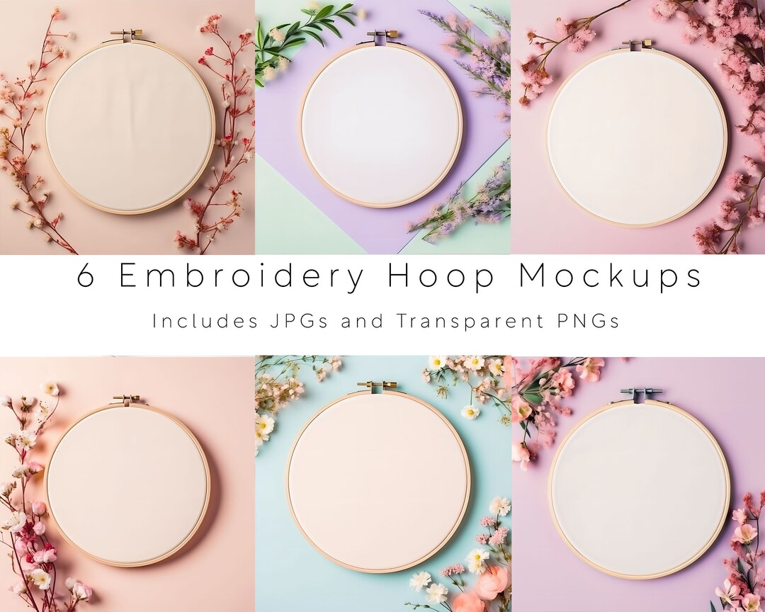 Embroidery Hoop Mockup Cross Stitch Mock Embroider Mockup Stitch Mockup ...