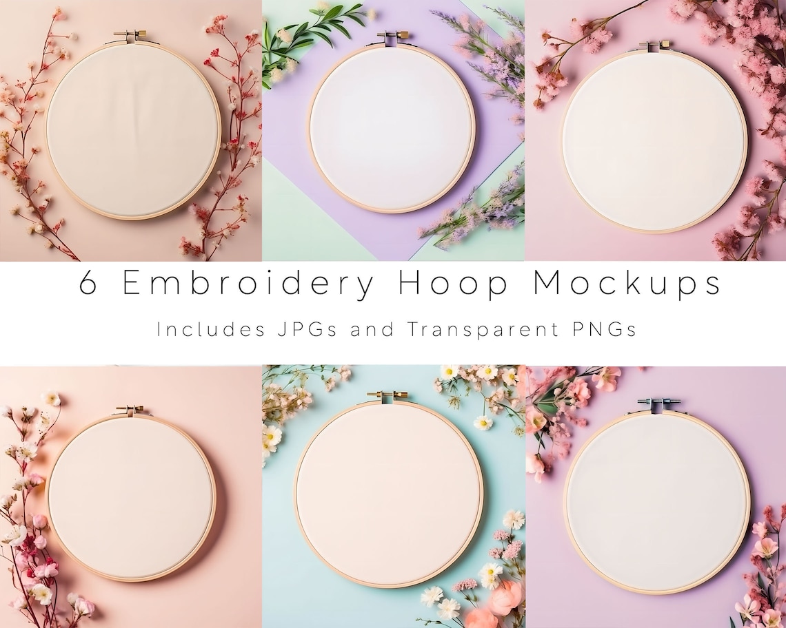 Embroidery Hoop Mockup Cross Stitch Mock Embroider Mockup Stitch Mockup ...