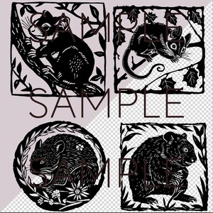 Australian Native Animals SVG Woodblock Aussie Kangaroo Plotter File ...