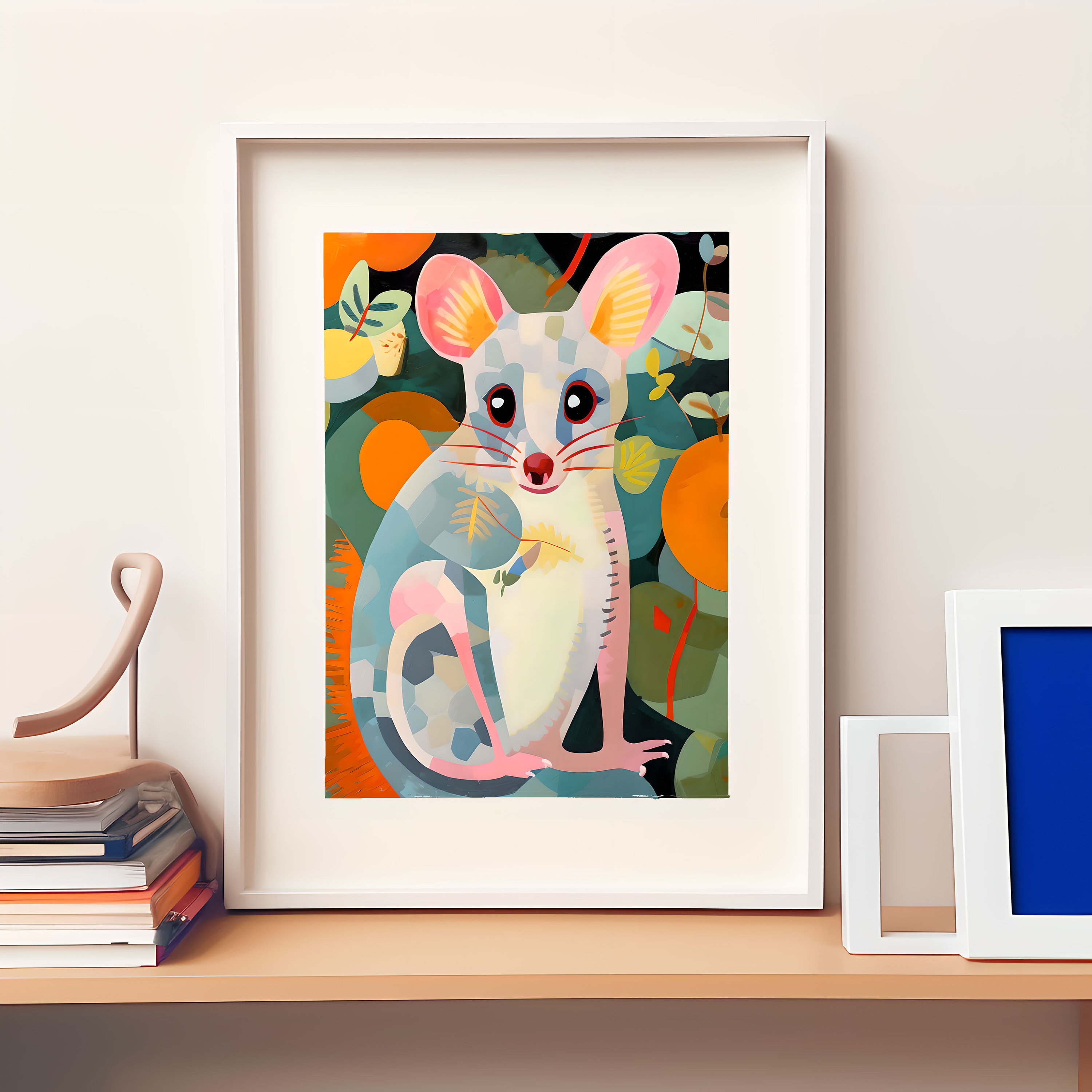 Possum Art Print Australian Native Wall Painting Contemporary Aussie ...