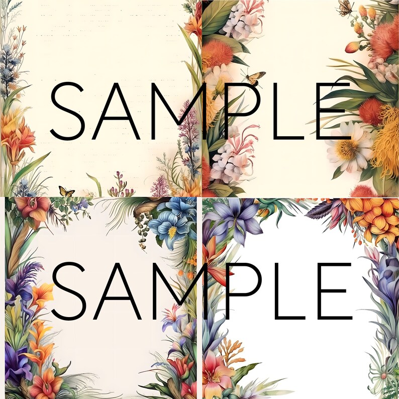 Australian Native Floral Border Australian Flowers Templates - Etsy