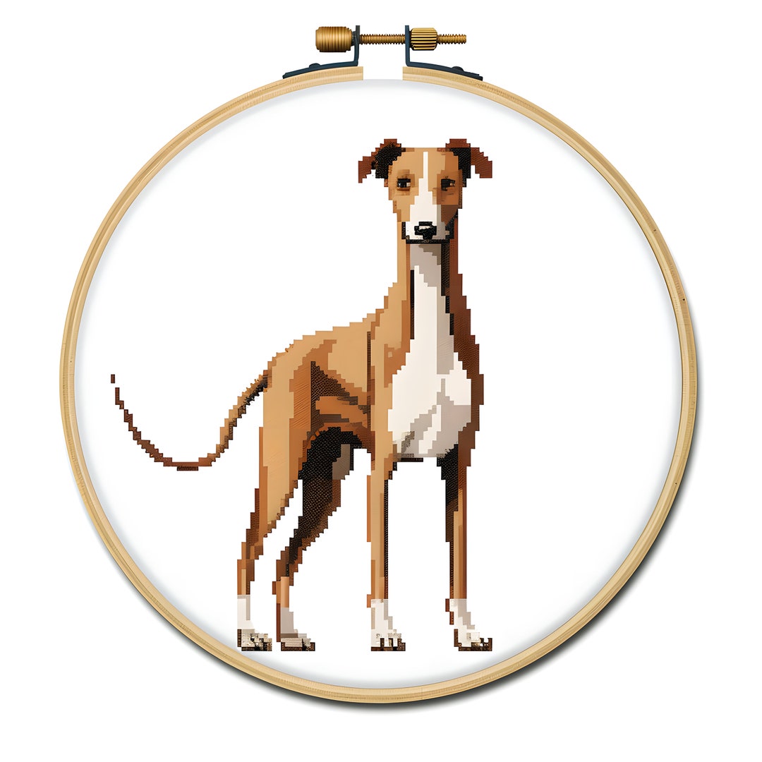 Greyhound Cross Stitch Pattern Whippet Cross Stitch Pattern Italian ...