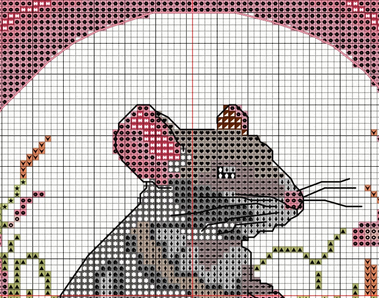 Mouse Cross Stitch Pattern PDF Instant Download Rat Cross Stitch Mice ...