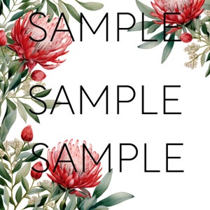 Australian Native Floral Border Australian Flowers Waratah Borders ...