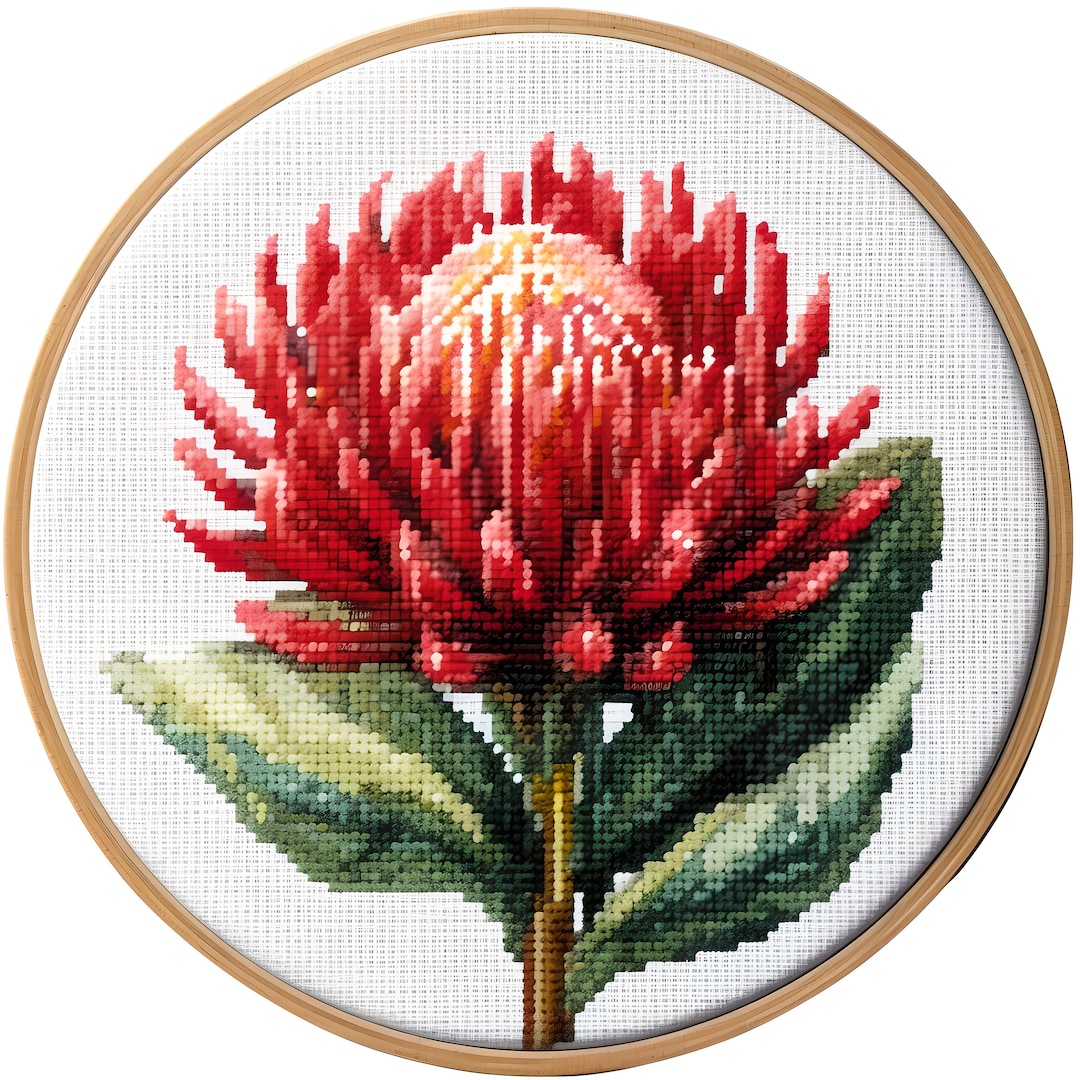 Waratah Cross Stitch Pattern Australian Flower Cross Stitch Native ...