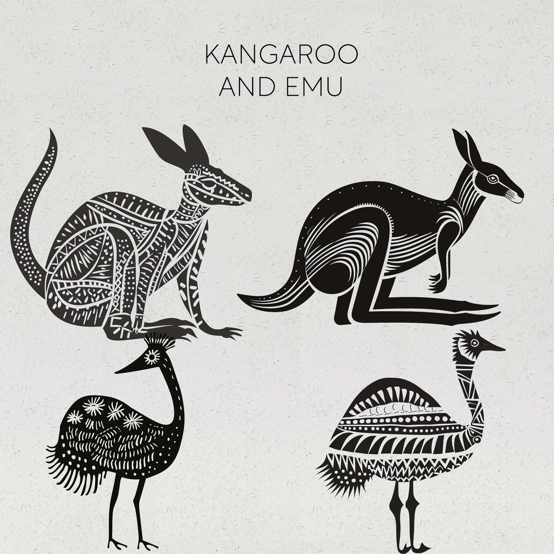 Australian Native Animals SVG Aussie Kangaroo Plotter File Svg Koala ...