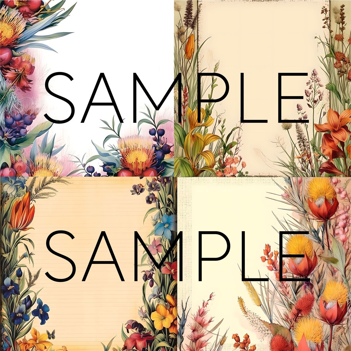 Australian Native Floral Border Australian Flowers Templates - Etsy