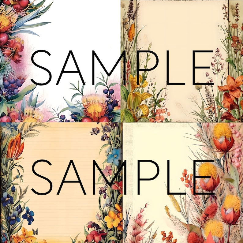 Australian Native Floral Border Australian Flowers Templates - Etsy