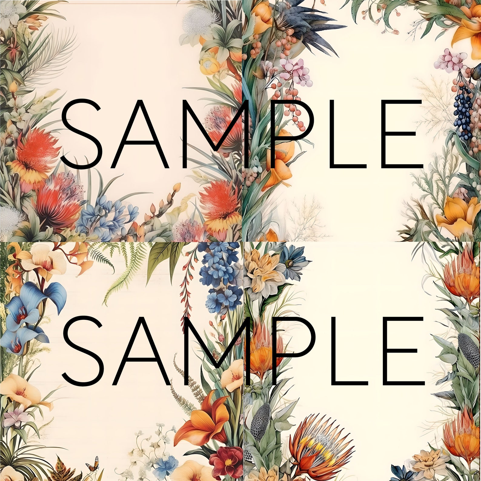 Australian Native Floral Border Australian Flowers Templates - Etsy