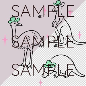 Australian Native Animals SVG Aussie Kangaroo Plotter File Svg Cowboy ...