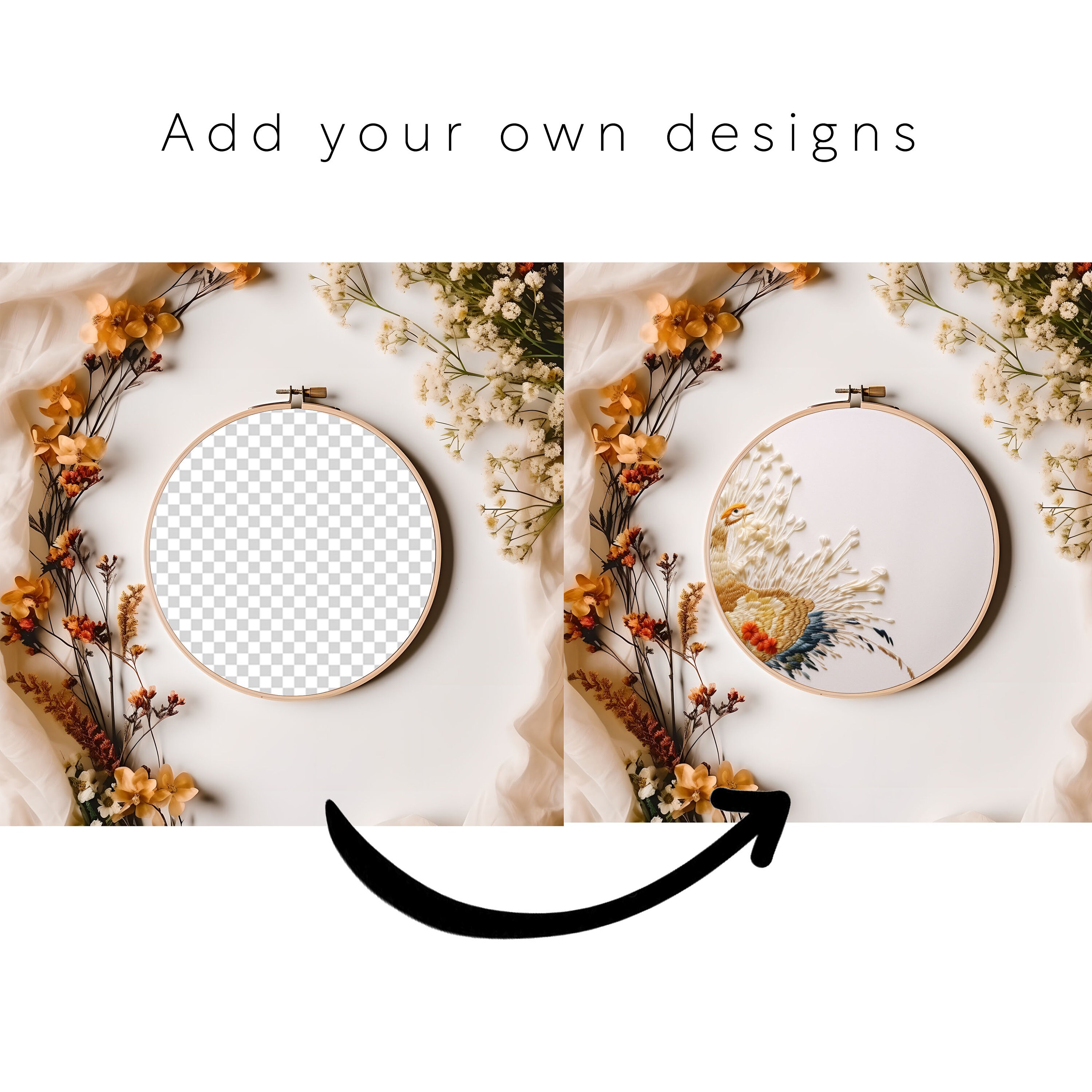 Embroidery Hoop Mockup Cross Stitch Mock Embroider Mockup Stitch Mockup ...