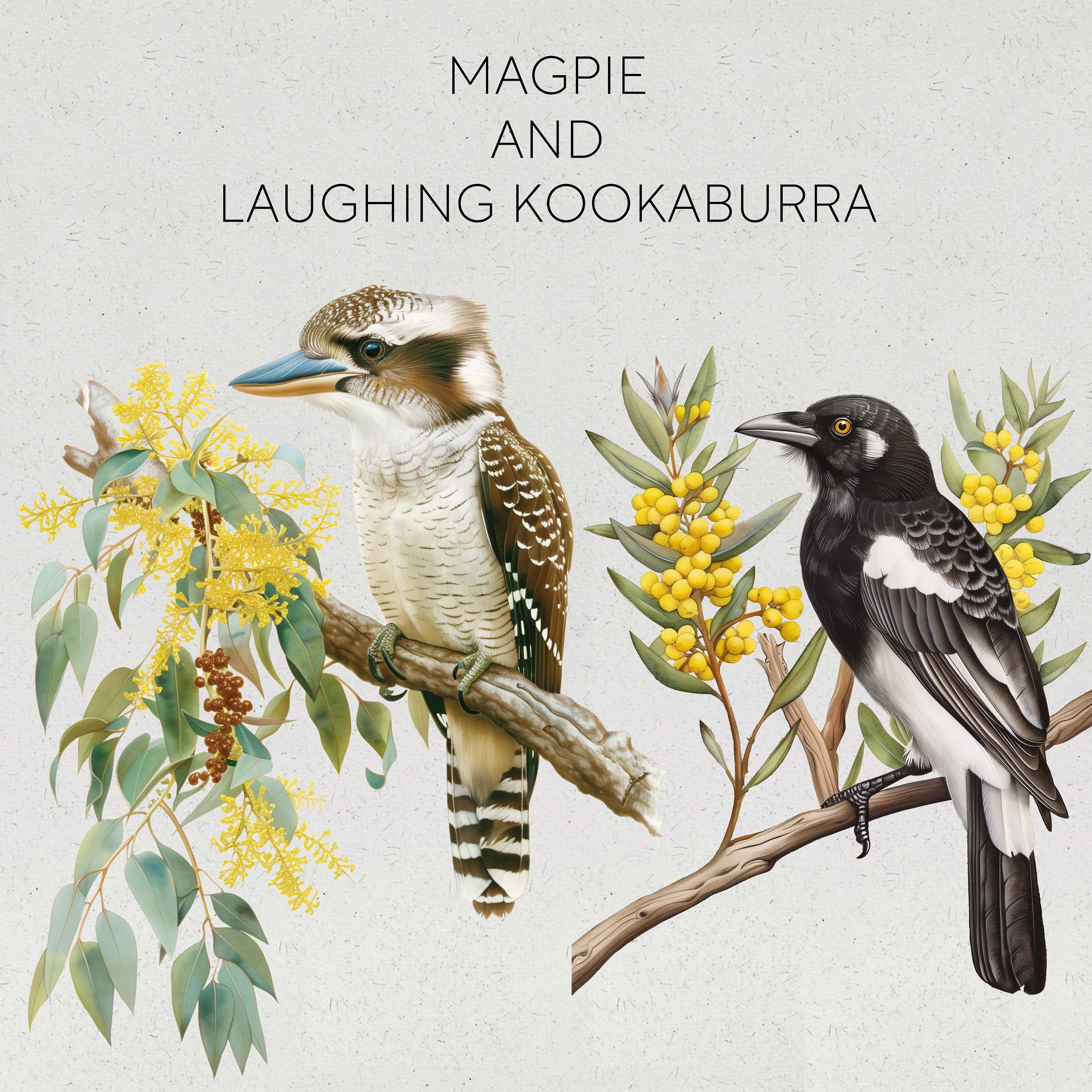 Australian Native Birds Floral Clipart Aussie Native Birds ...