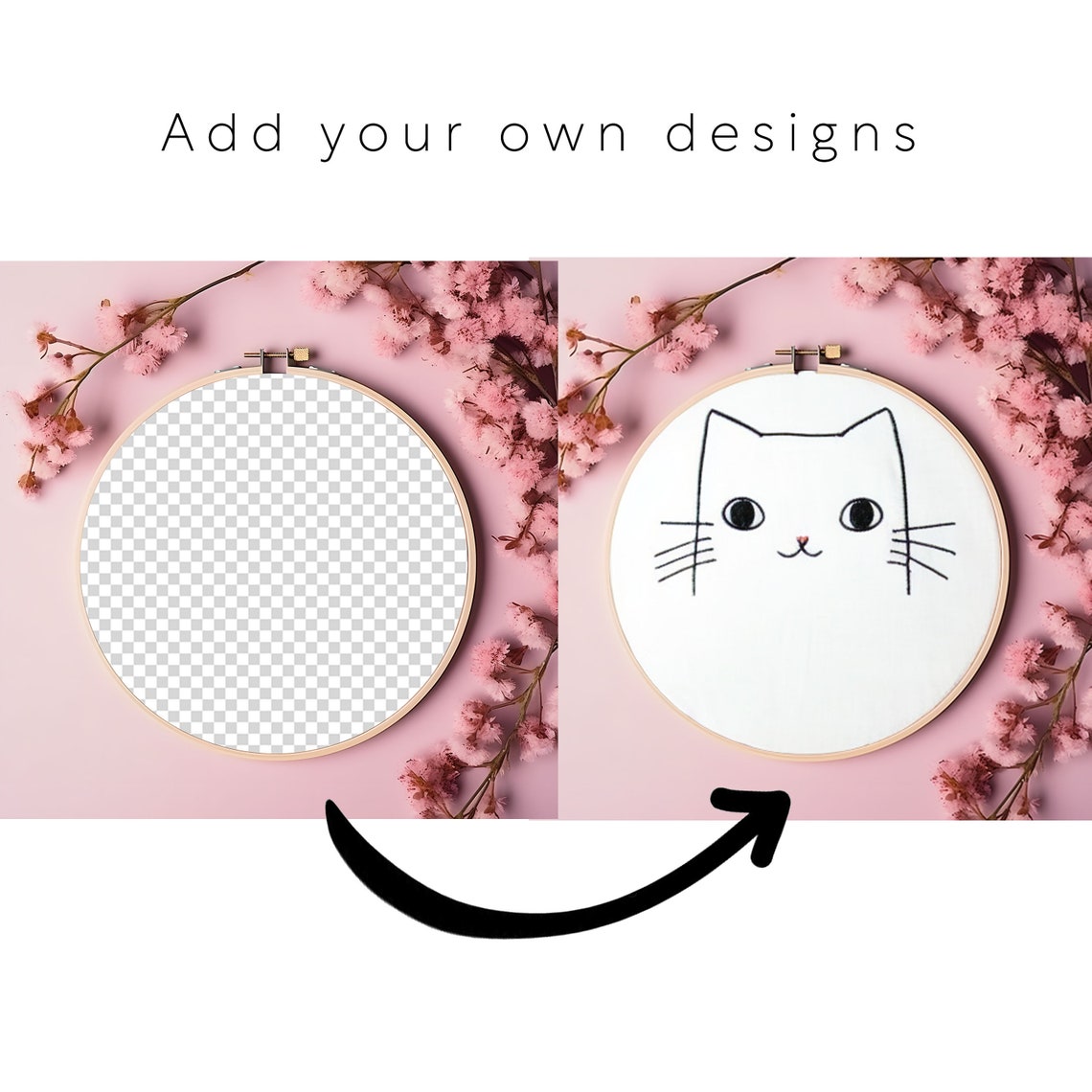 Embroidery Hoop Mockup Cross Stitch Mock Embroider Mockup Stitch Mockup ...