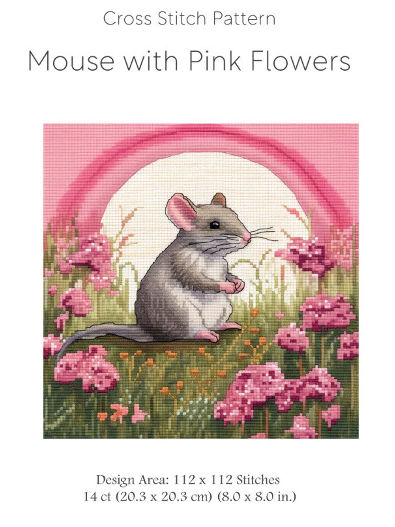 Mouse Cross Stitch Pattern PDF Instant Download Rat Cross Stitch Mice ...