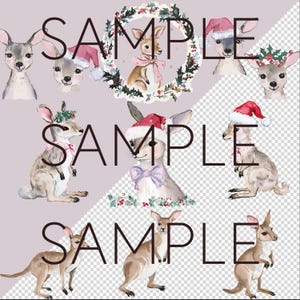 Christmas Australian Native Animals Clipart Aussie Kangaroo ...