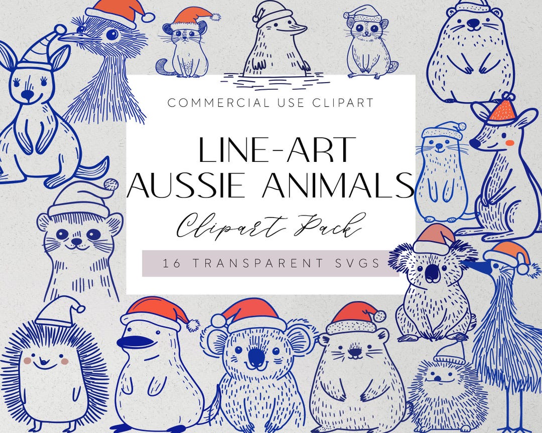 Christmas Australian Native Animals SVG Xmas Aussie Kangaroo Plotter ...