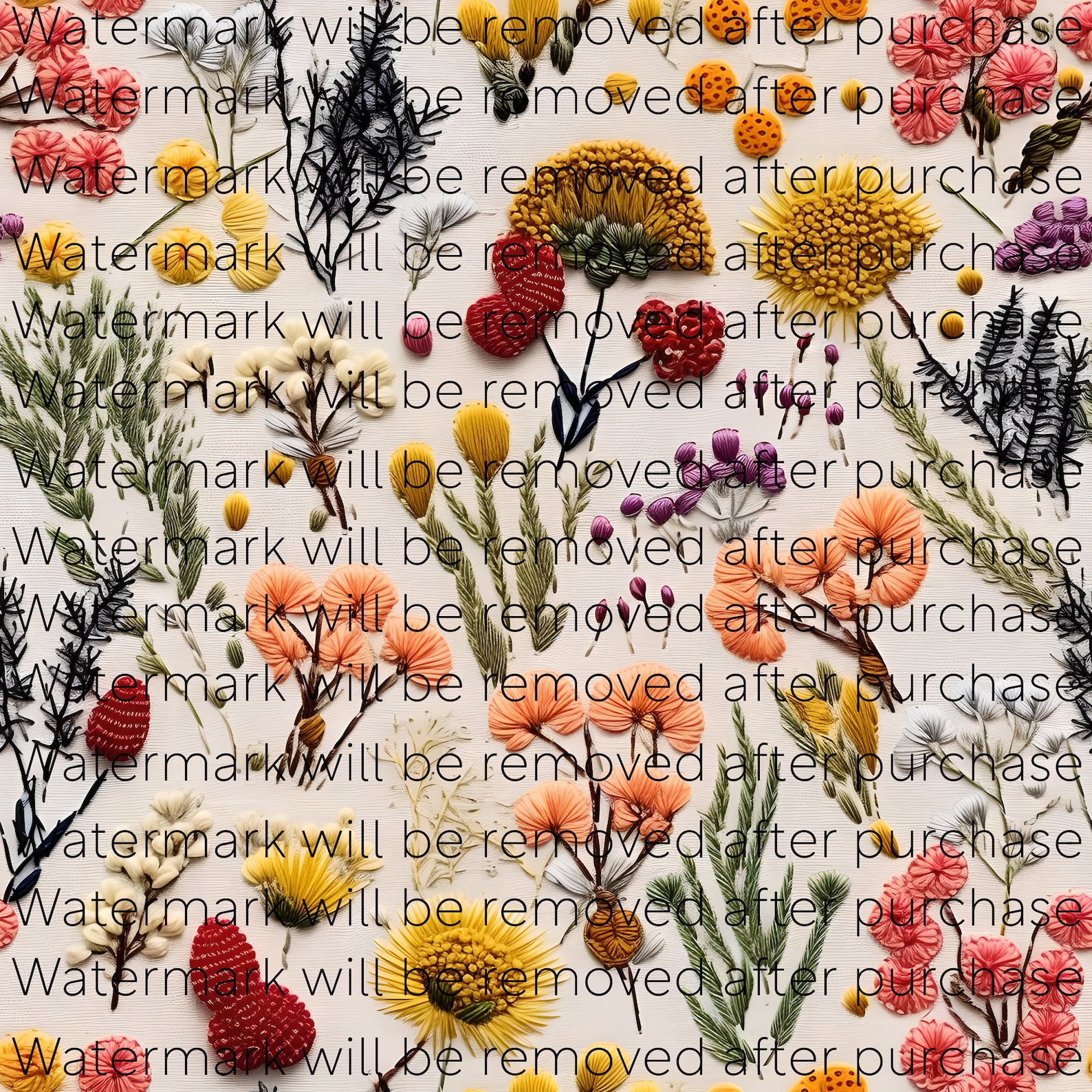 Australian Embroidery Flowers Seamless Pattern PNG Aussie Floral ...