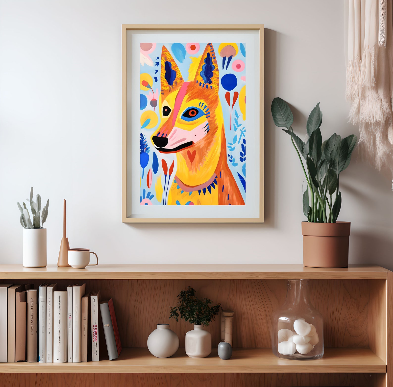 Dingo Art Print Australian Native Wall Painting Contemporary - Etsy