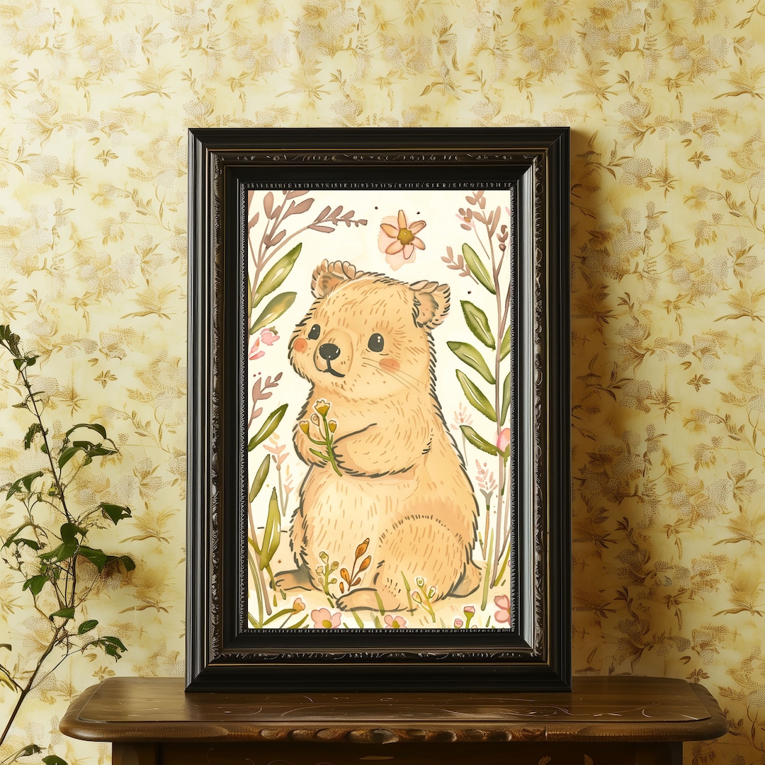 Quokka Art Print Australian Native Wall Painting Pastel Aussie Art ...
