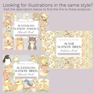 Australian Native Animals Nursery Clipart Aussie Kangaroo Illustrations ...