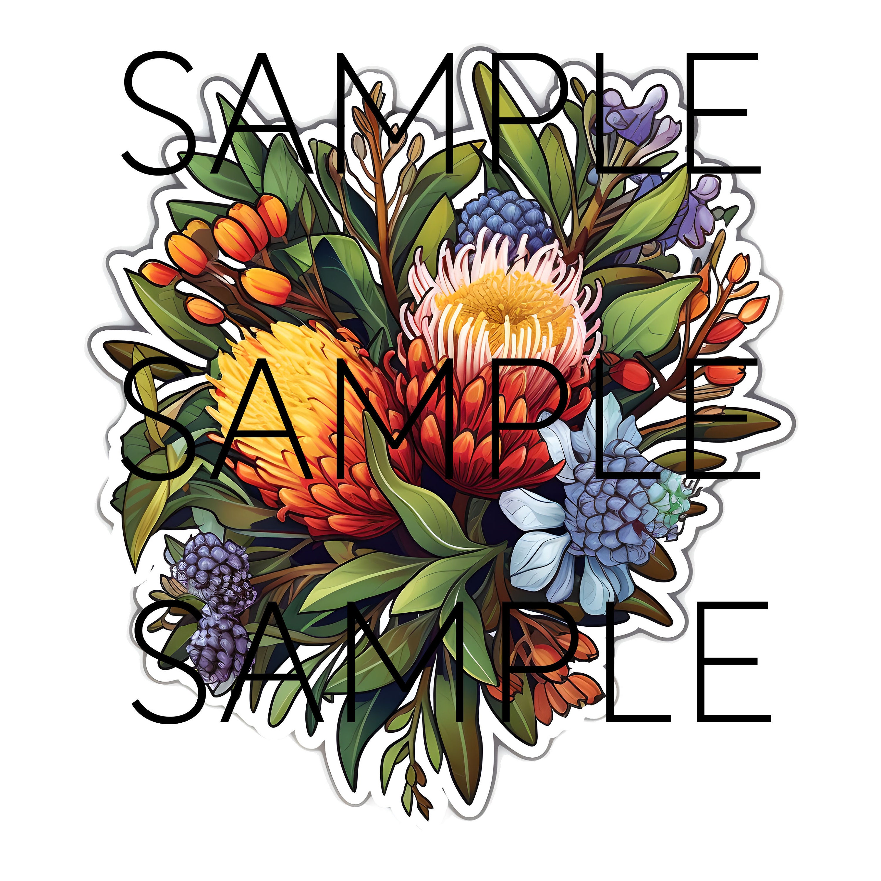 Native Australian Flower Bouquet Clipart Pack Aussie Native Floral ...