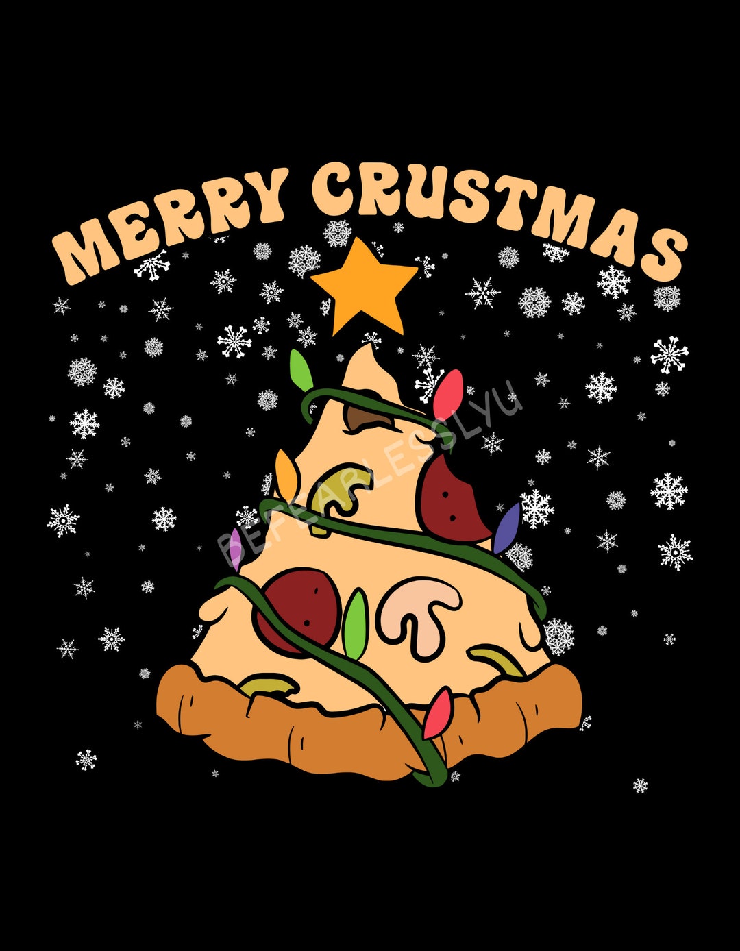 Merry Crustmas, Pizza Lovers, Christmas Pizza Design, Funny Christmas ...