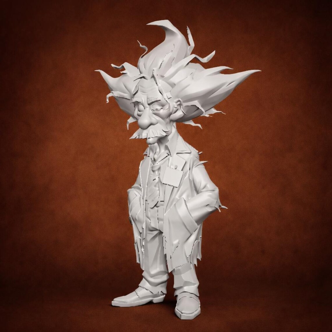 Scientist 3D Model STL | Crazy Doctor Figure (digital Download) - Etsy