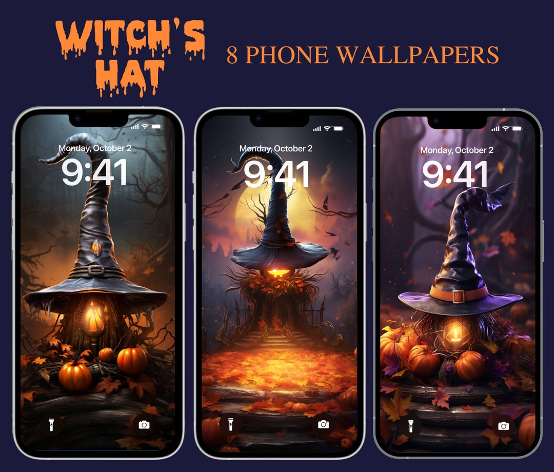 Witch Hat Phone Wallpapers Collection, Halloween Witch Hat Screensaver ...