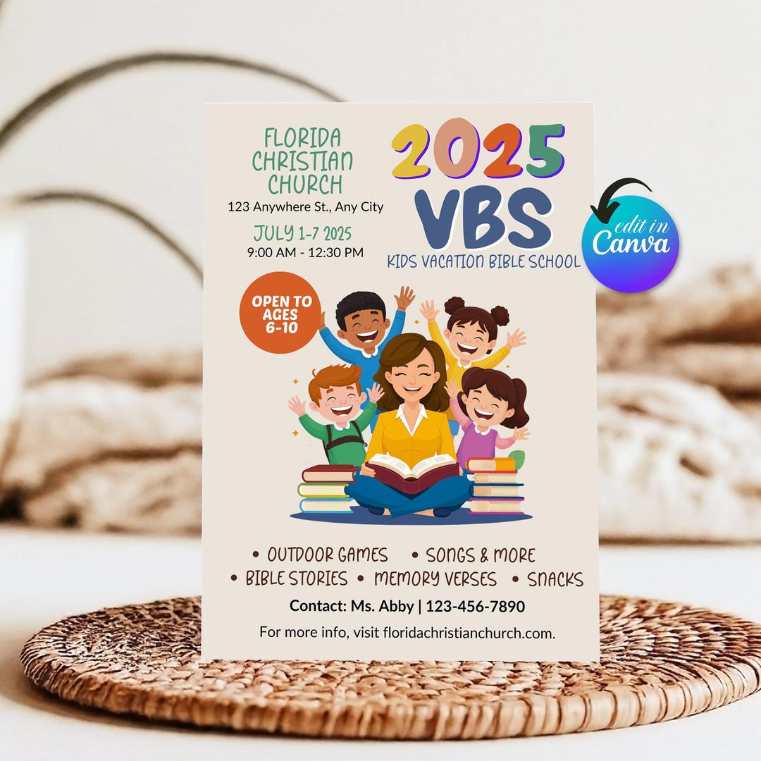 VBS 2024 Flyer Poster: Editable Church Event Template (instant Download ...