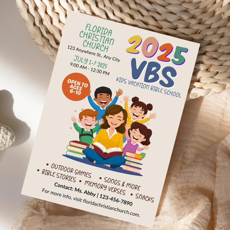 VBS 2024 Flyer Poster: Editable Church Event Template (instant Download ...