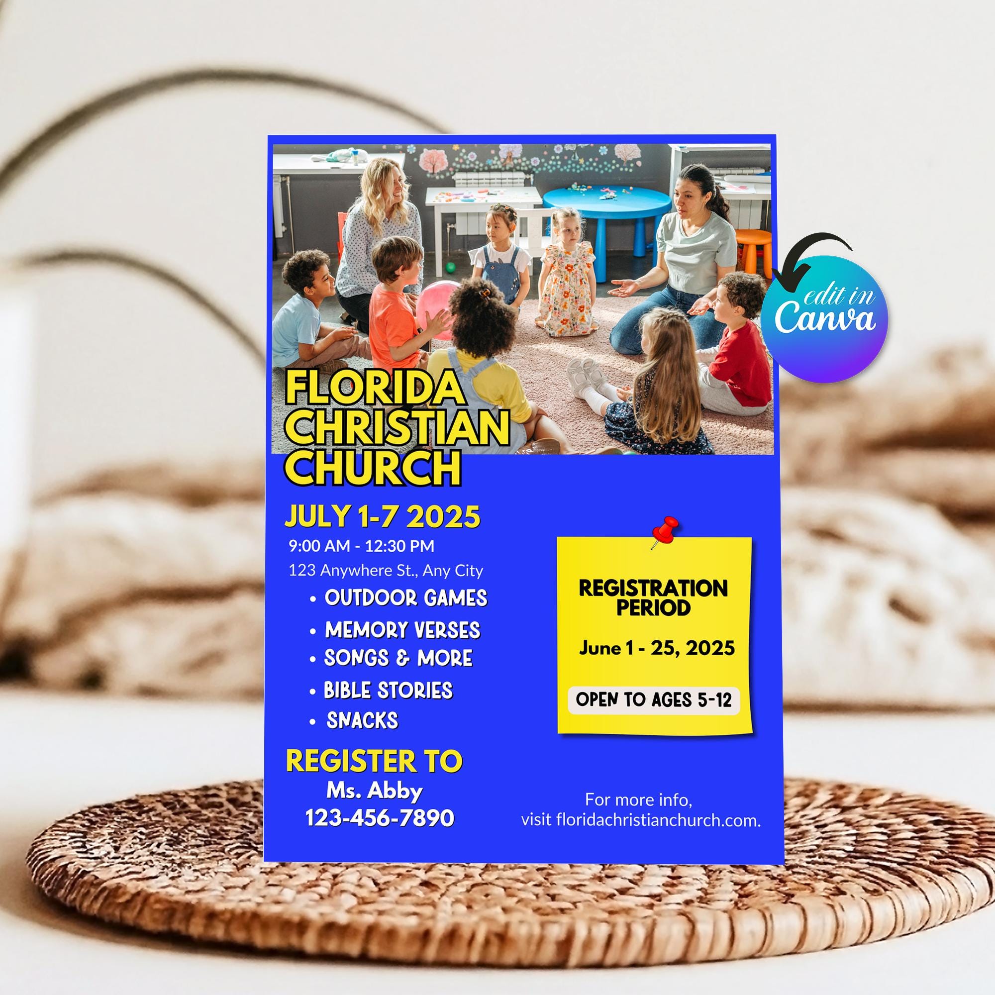 VBS 2024 Flyer: Editable Church Event Template (instant Download) - Etsy