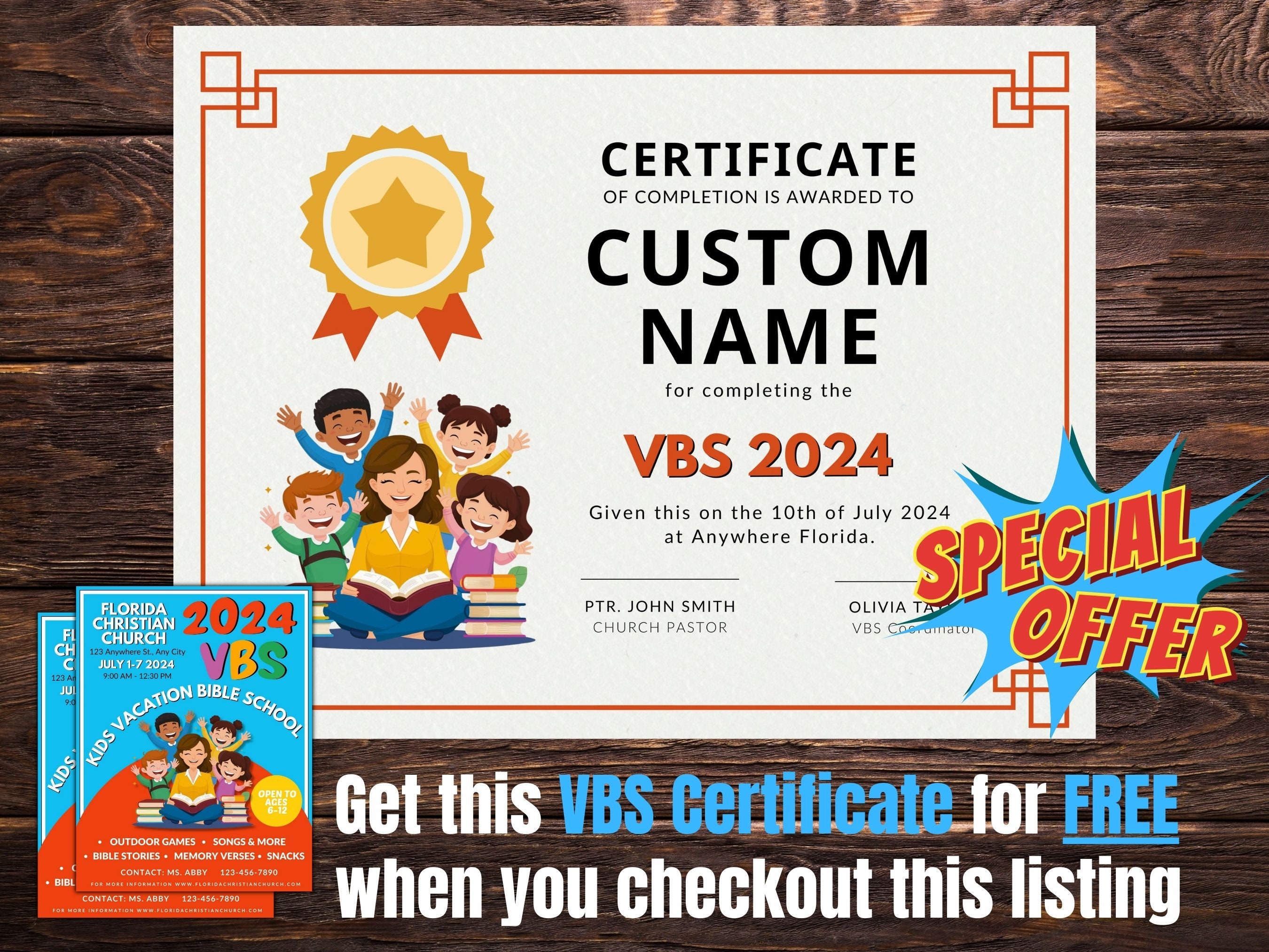 Vacation Bible School Poster Flyer, VBS Flyers, Editable Church Flyers ...