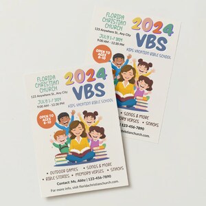 Vacation Bible School Poster Flyer, VBS Flyers, Editable Church Flyers Template for VBS 2024 ...