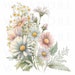 10 Watercolor Daisy Flower Border Art, Corner, Daisy Flowers, Floral ...