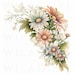 10 Watercolor Daisy Flower Border Art, Corner, Daisy Flowers, Floral ...