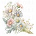 10 Watercolor Daisy Flower Border Art, Corner, Daisy Flowers, Floral ...