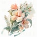 10 Watercolor Floral Clip Art, Hibiscus Flowers, Ribbons, Tropical ...
