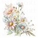 10 Watercolor Daisy Flower Border Art, Corner, Daisy Flowers, Floral ...