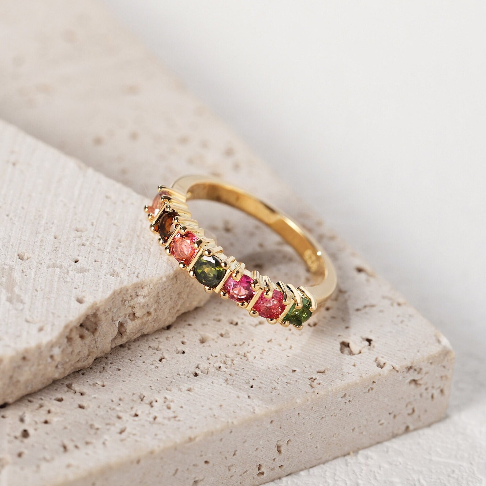 Personalized Engagement Ring, Natural Gemstone Promise Ring， Unique ...