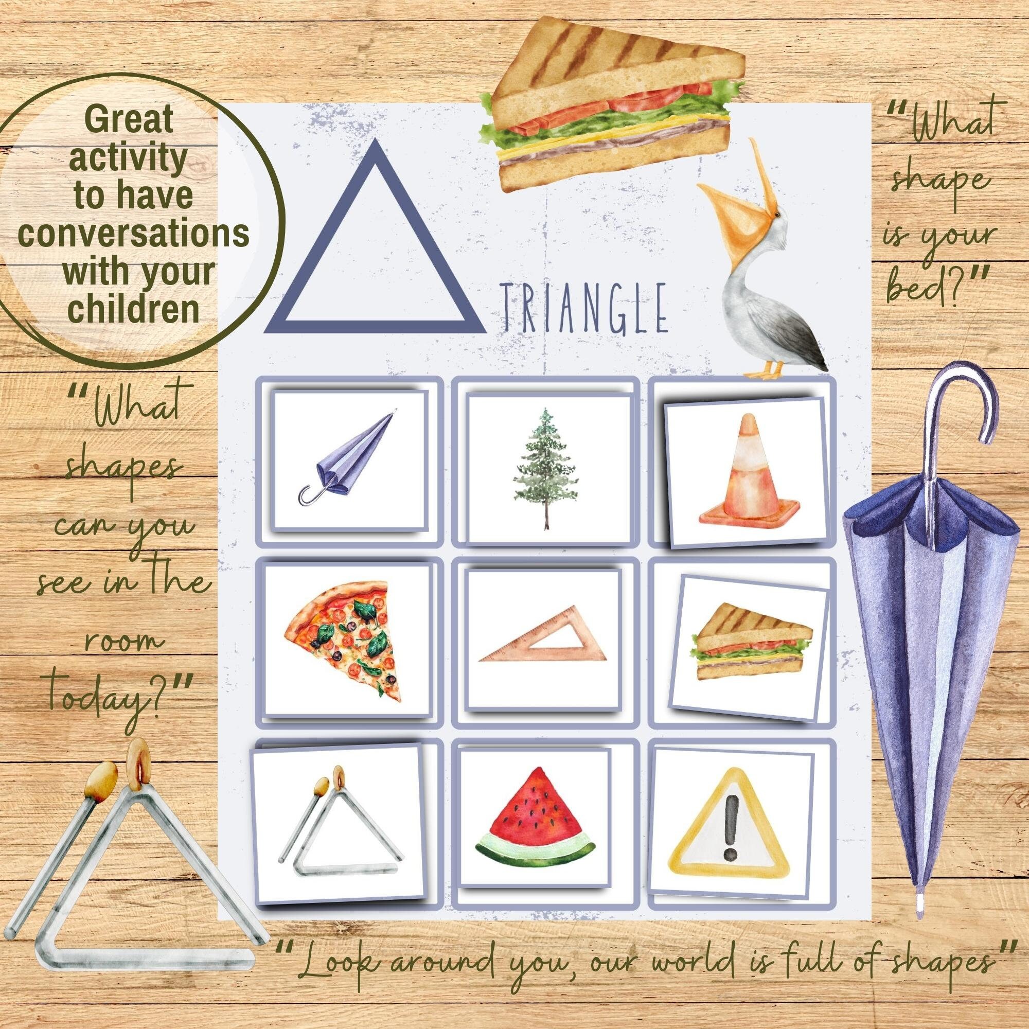 Shape Sorting Printable Mats & Cards, Learn Shapes, Child Development ...