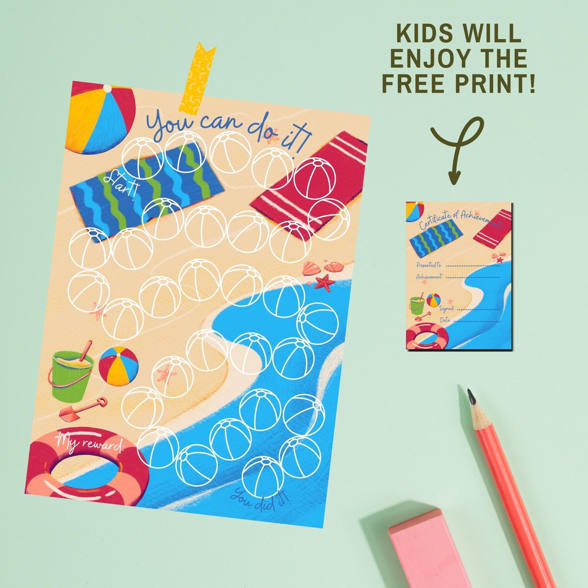Beach Reward Chart for Kids Behavior Chart Printable Chore - Etsy Australia