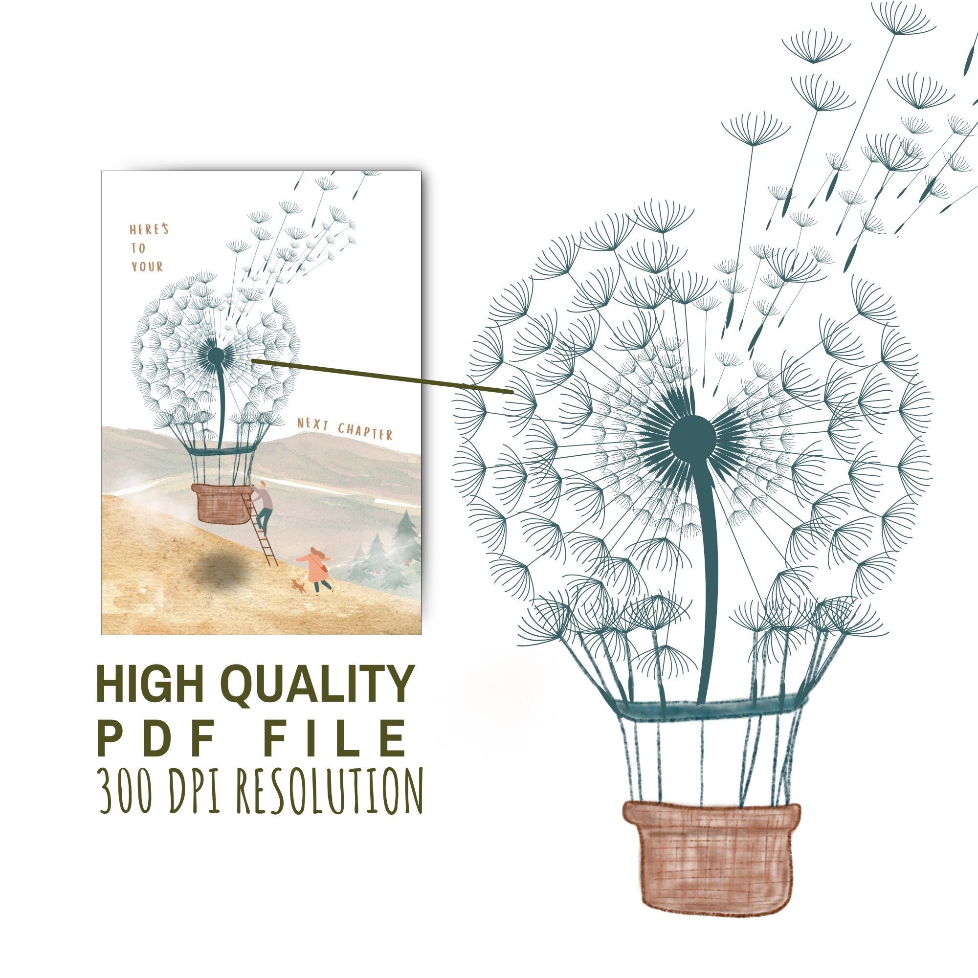 New Chapter Good Luck Printable Card, Downloadable Engagement Card ...