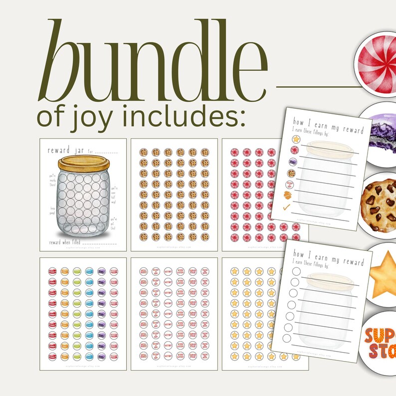 Reward Jar Printable Chart for Kids or Adults With Fillable Options ...