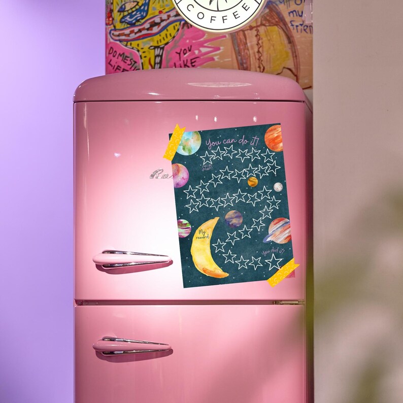 Solar System Star Reward Chart for Kids, Behavior Chart Printable Chore ...