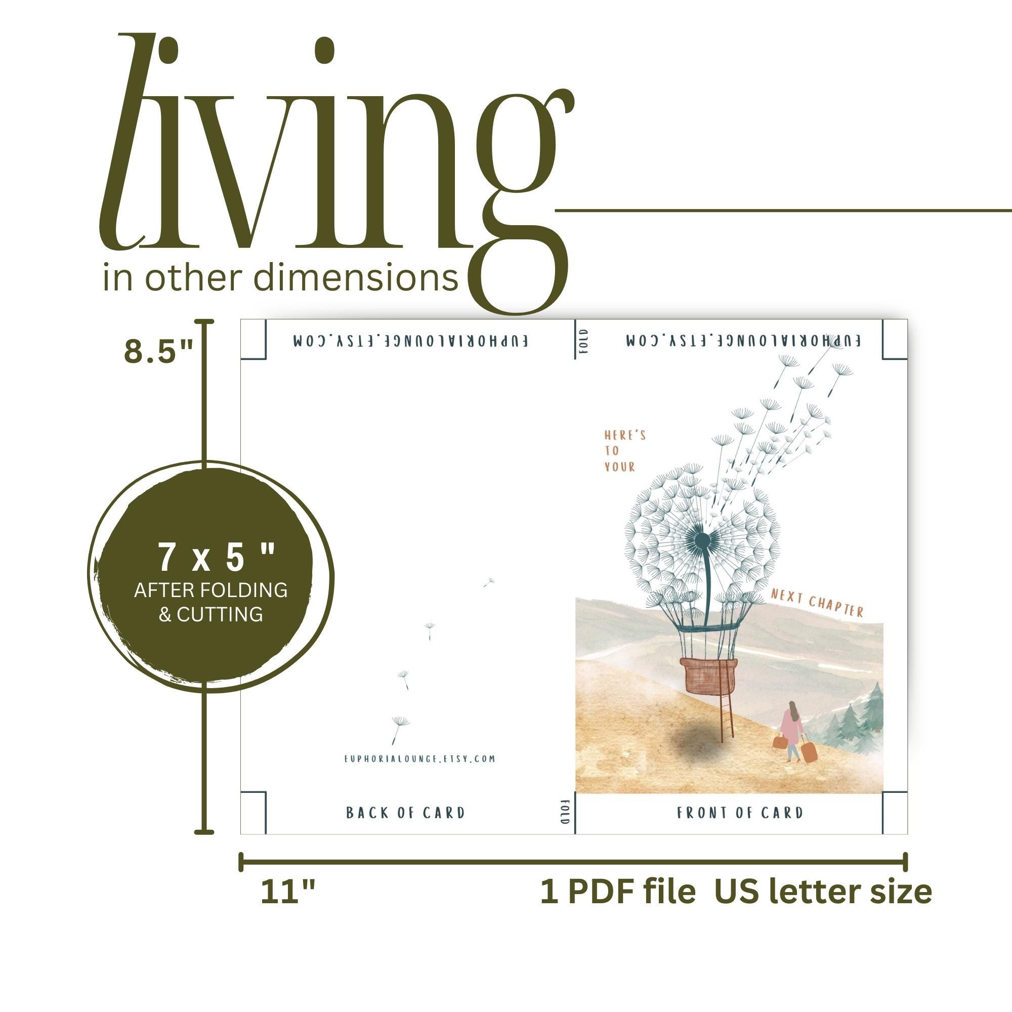 New Chapter Good Luck Printable Card, Best of Luck Card, New Job ...