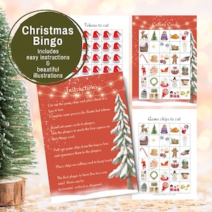 Christmas Bingo & Printable Christmas Game Kit, Christmas Bundle to ...