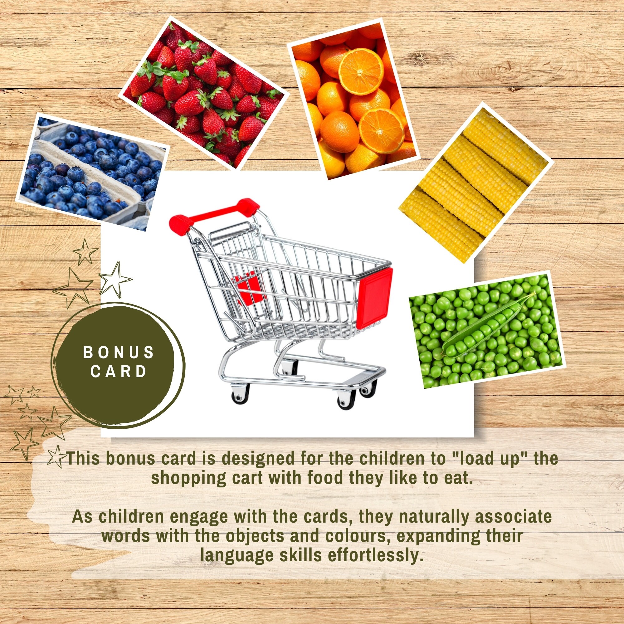 Produce Color Sorting Printable Cards Fruit & Vegetables Harvest Poster ...