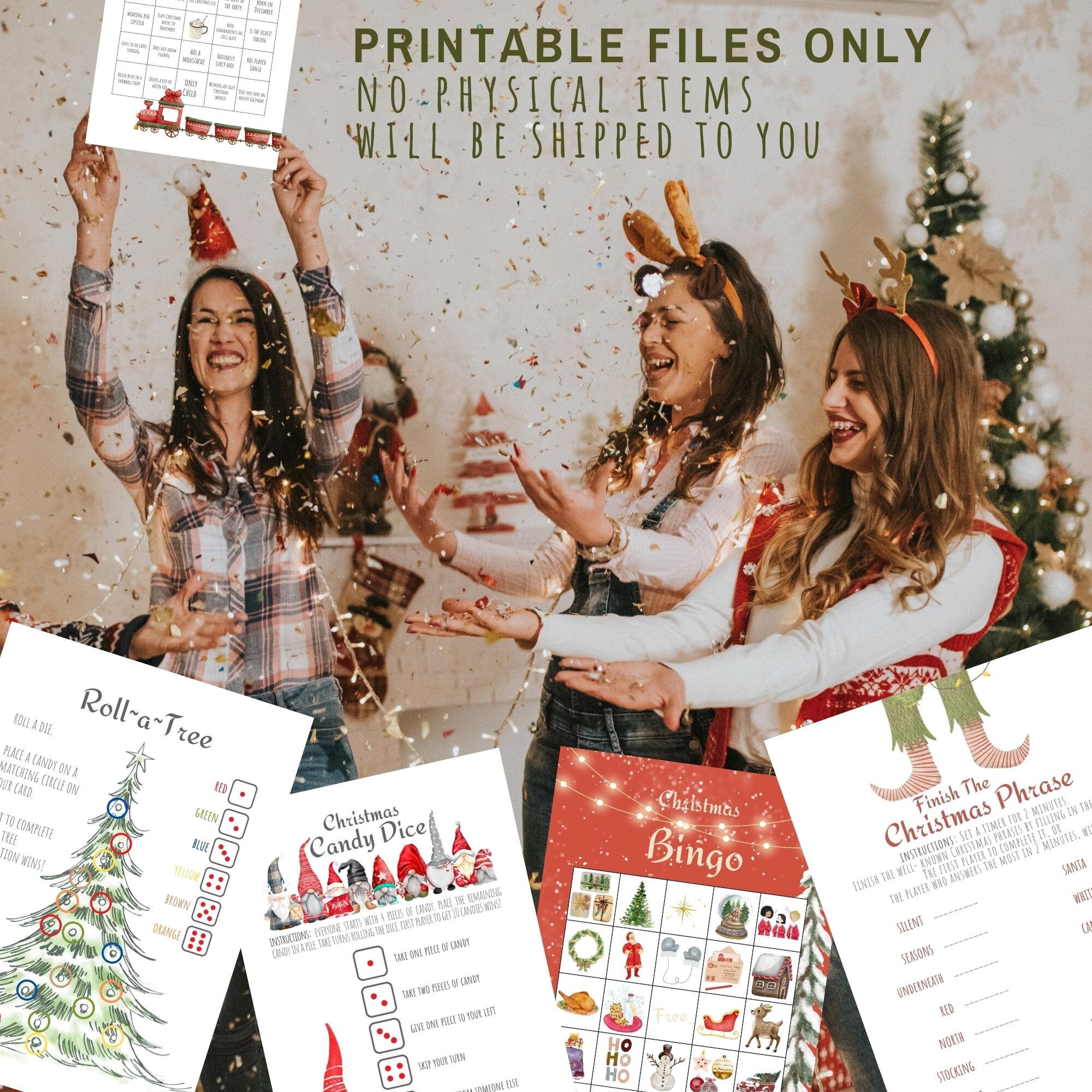 Christmas Bingo & Printable Christmas Game Kit, Christmas Bundle to ...